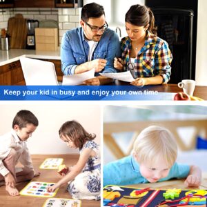 HAPTIME Busy Board for Toddlers, Montessori Sensory Board for 1 2 3 4 Year Old Toddler to Develop Basic Life Fine Motor Skill,Road Trip Essentials Kids Early Educational Activity Toy for Boy and Girl