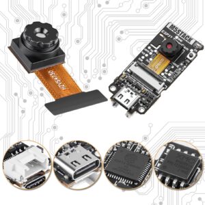 MakerFocus ESP32 Camera Module WiFi Board: 3MP OV3660 Timer Webcam ESP32-cam Development Board Image Transmission Supports UART Communication Programmable M5Burner Firmware Burning Tool