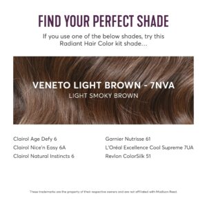 Madison Reed Radiant Hair Color Kit, Light Smoky Brown for 100% Gray Coverage, Ammonia-Free, 7NVA Veneto Light Brown, Permanent Hair Dye, Pack of 1