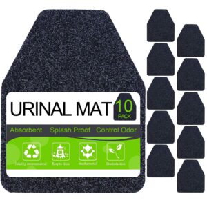 sencho ginsytalior 10 pack urinal mats commercial eliminating odor,urinal floor mats,disposable toilet pads for floor urine,splash mat pee pad black,for men’s bathroom,urine, restroom