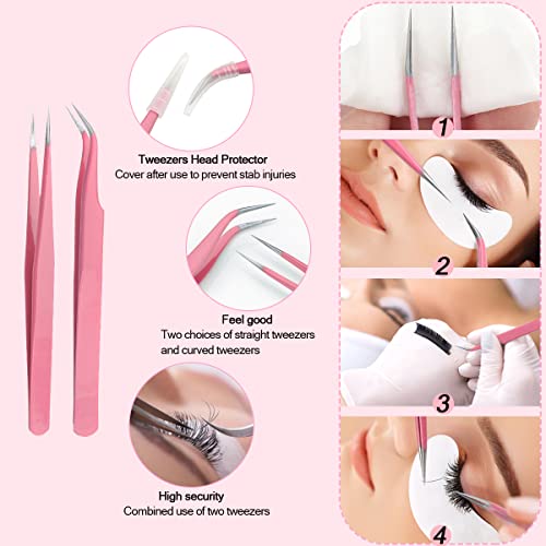 Eyelash Extension Supplies USB Air Conditioning Blower Facial Mister Lash Tweezers Mirror Mascara Brush Lash Shampoo Brush Bottle Silicone Pad Glue Rings Under Eye Gel Pads Micro Applicators Tapes