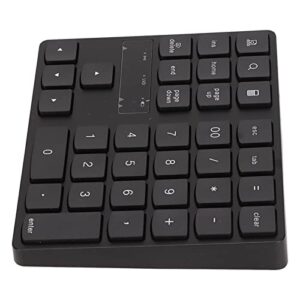 Yoidesu Wireless Numeric Keypad, 35 Keys 2.4G Portable Number Pad USB Laptop Keypad Ergonomic Design Silent One Handed Gaming Keyboard for PC Laptop Desktop Computer