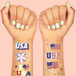 xo, Fetti Fourth of July Decorations Tattoos - 70 styles | Red White and Blue Party Supplies, 4th of July, USA Flag, Memorial Day