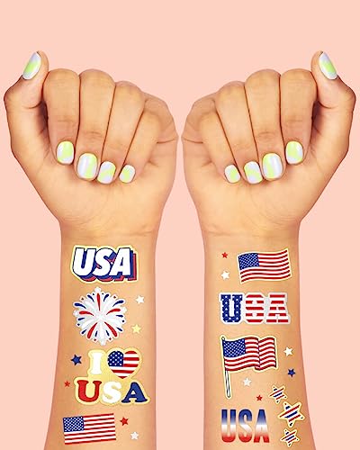 xo, Fetti Fourth of July Decorations Tattoos - 70 styles | Red White and Blue Party Supplies, 4th of July, USA Flag, Memorial Day