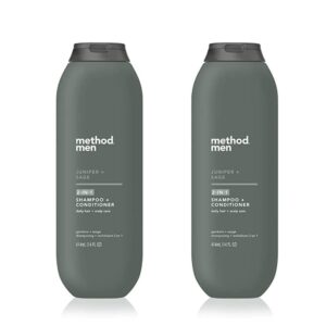 method men 2-in-1 shampoo + conditioner, juniper + sage, 14 oz. (2 pack)