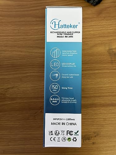 Hatteker Cordless Hair Clipper Beard Hair Trimmer Hair Cutting Kit for Men Women Kids Barber Clippers Nose Hair Trimmer IPX7 Waterproof Professional