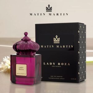 MATIN MARTIN Lady Roza - Arabian Perfume for Women - Floral Womens Perfume with Rose, Cedar and Cashmeran Notes - Long-Lasting Travel Perfume - 3.4 oz