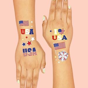 xo, Fetti Fourth of July Decorations Tattoos - 70 styles | Red White and Blue Party Supplies, 4th of July, USA Flag, Memorial Day