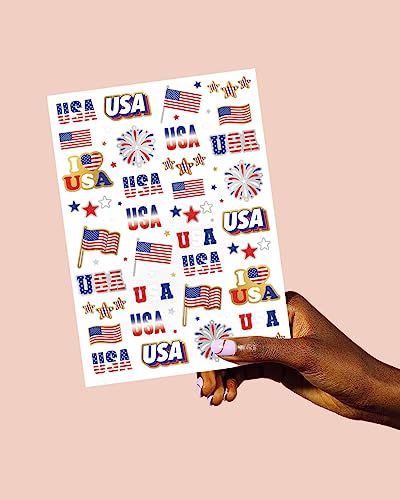 xo, Fetti Fourth of July Decorations Tattoos - 70 styles | Red White and Blue Party Supplies, 4th of July, USA Flag, Memorial Day