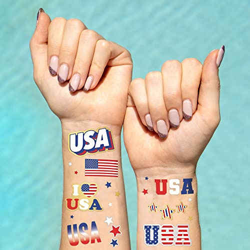 xo, Fetti Fourth of July Decorations Tattoos - 70 styles | Red White and Blue Party Supplies, 4th of July, USA Flag, Memorial Day