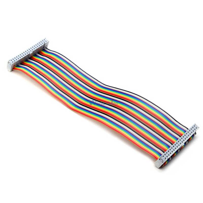 20cm 40 PIN Way GPIO Rainbow Ribbon Cable for Raspberry Pi Model B/Model B+