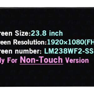 GILELS 23.8" Screen Replacement LM238WF2-SSK1 LM238WF2(SS)(K1) LM238WF2 SSK1 FHD 1080P 30PIN LCD Display Panel (Only for Non-Touch Version)