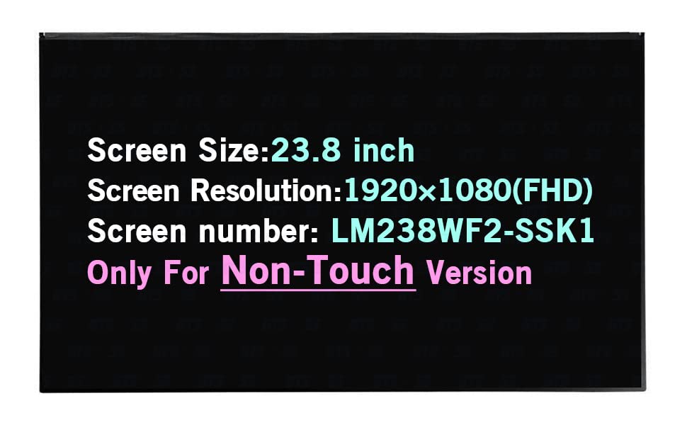 GILELS 23.8" Screen Replacement LM238WF2-SSK1 LM238WF2(SS)(K1) LM238WF2 SSK1 FHD 1080P 30PIN LCD Display Panel (Only for Non-Touch Version)