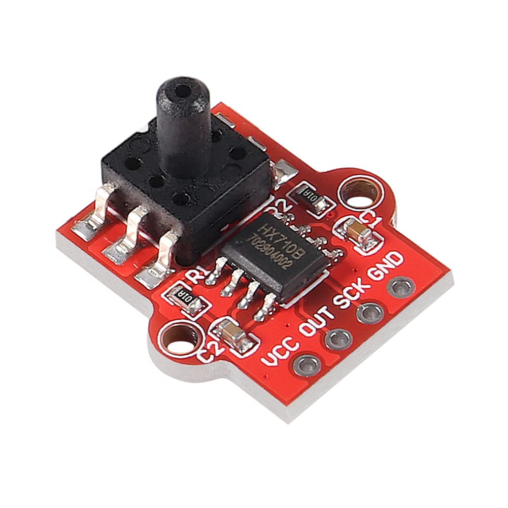 4Pcs 3.3-5V Digital Barometric Air Pressure Sensor Module Liquid Water Level Controller Board 0-40KPa, Air Pressure Sensor Connect 2.5mm Soft Tube