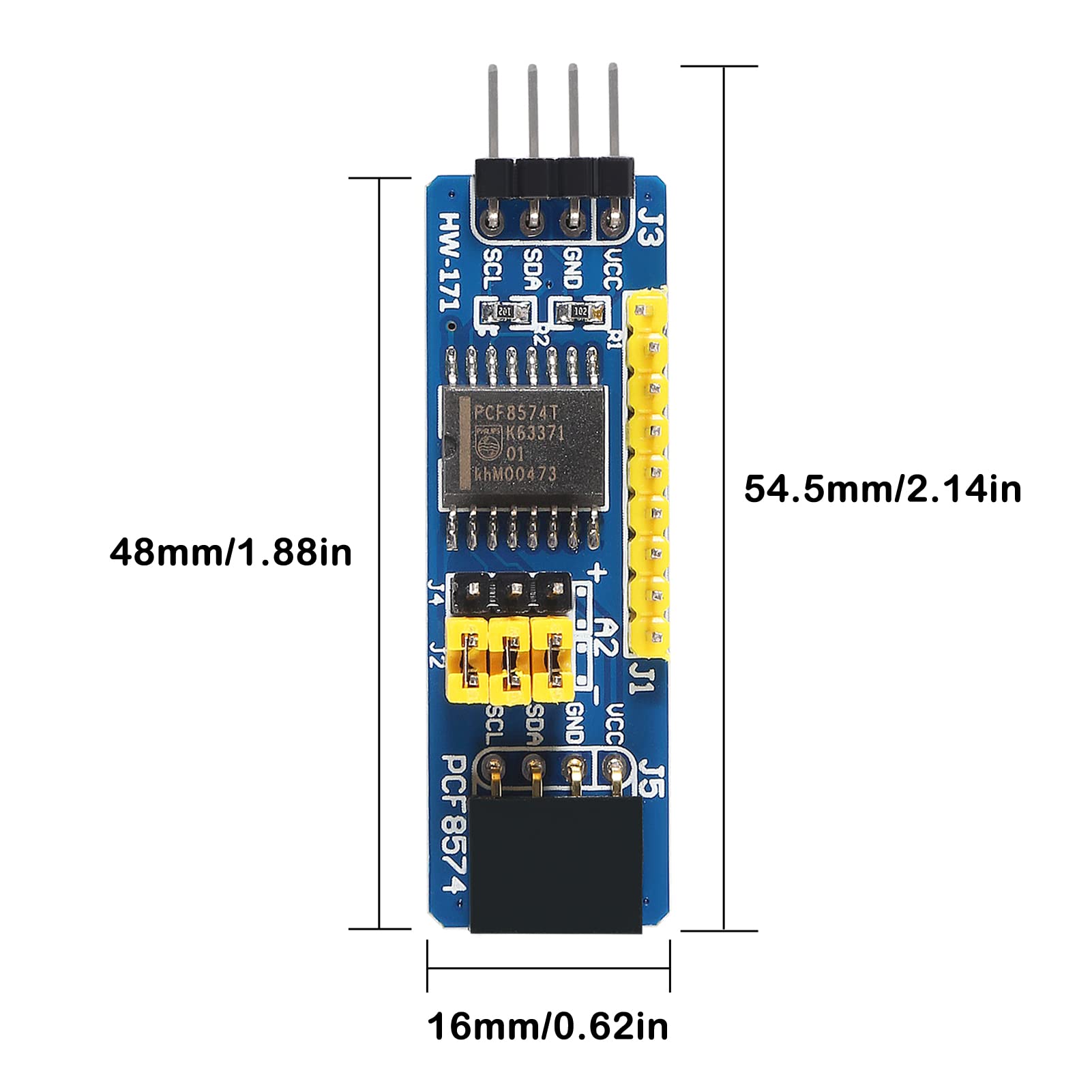 12PCS PCF8574 IO MCU Expansion Board I2C Interface 8bit I/O Expander IIC Bus Evaluation Development Module