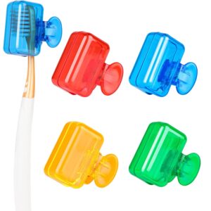 4 pack travel toothbrush head covers cap, toothbrush protector brush pod case protective plastic clip for household travel, camping, bathroom, school, business