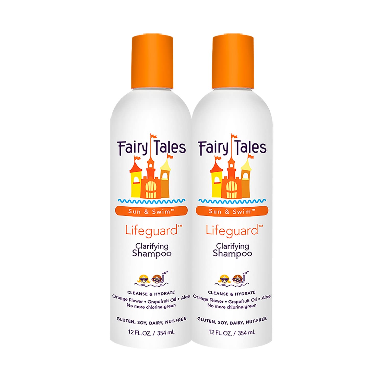 Fairy Tales Swim Shampoo for Kids - 12 oz - Made with Natural Ingredients in the USA - Chlorine Removal Swimmer Shampoo for Kids, No Parabens, Sulfates, or Synthetic dyes - 2 Pack