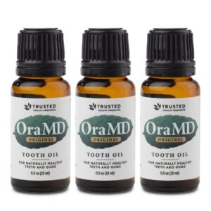 oramd original tooth oil (3)-natural solution for healthy teeth & healthy gums - original tooth oil with essential oils - toothpaste & mouthwash alternative