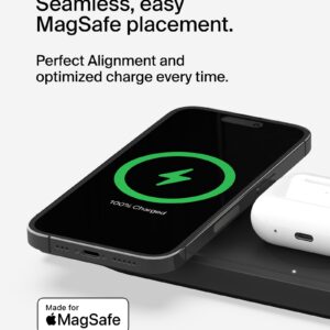 Belkin MagSafe 3-in-1 Wireless Charging Pad - Fast Wireless Charging for Apple Watch, iPhone 16, iPhone 15, iPhone 14, & iPhone 12 Series, & AirPods - Charging Station for Multiple Devices - Black