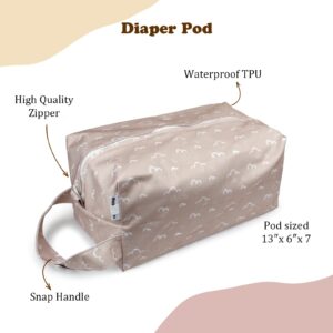 Mama Koala Waterproof Diaper Pods for Baby Items, Cloth Diapers, Swimsuits, Travel, Gym Clothes, Beach, Pump Parts, Toiletries, 2 Pack(D005)