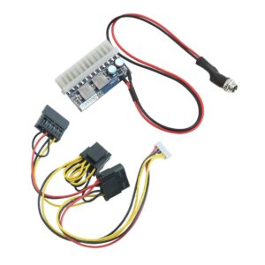 ocestore dc 12v 160w 24pin for atx switch pico psu car auto mini itx high power supply module atx power switch cable.