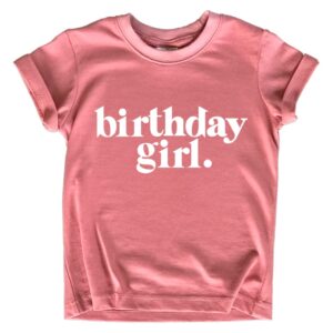 birthday girl shirt outfit year old kids for toddler 1st 2nd 3rd 4th 5th 6th 7th (mauve, 12 months)