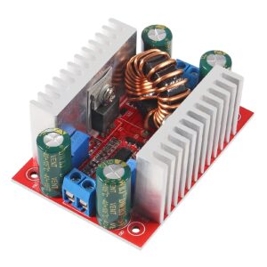 2Pcs 400W 15A DC-DC Boost Converter Step Up Module, DC 8.5V-50V to DC10V-60V Constant Current Power Supply Module Voltage Regulator Constant Power Heat Sink Adjustable Module for Electric Product