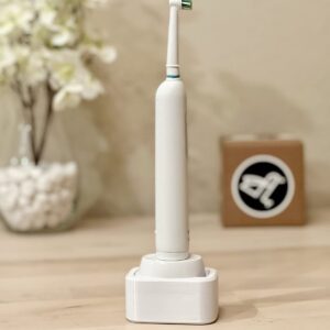 Burd - Electric Oral-B Tooth Brush Wall/Outlet Holder/Mount/Cord Organizer (Charger not Included), White