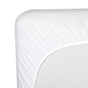 Sealy Baby Cooling Moisture Wicking Fitted Waterproof Baby Crib Mattress Protector, Crib Mattress Topper, Crib Mattress Pad, Toddler Bed Mattress Protector, Machine Wash/Dryer Friendly 52”x 28”- White