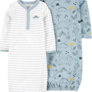 Carter's Baby Boys 2-pk. Bear Sleeper Gowns (Darling Dinos, Newborn)