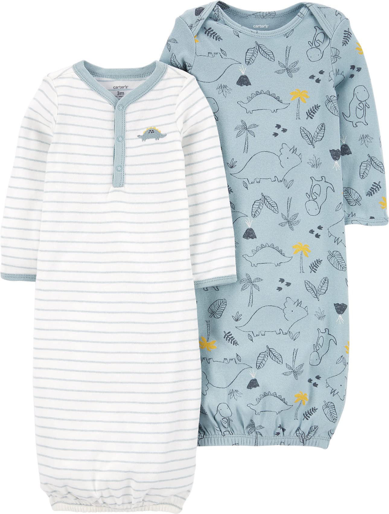 Carter's Baby Boys 2-pk. Bear Sleeper Gowns (Darling Dinos, Newborn)