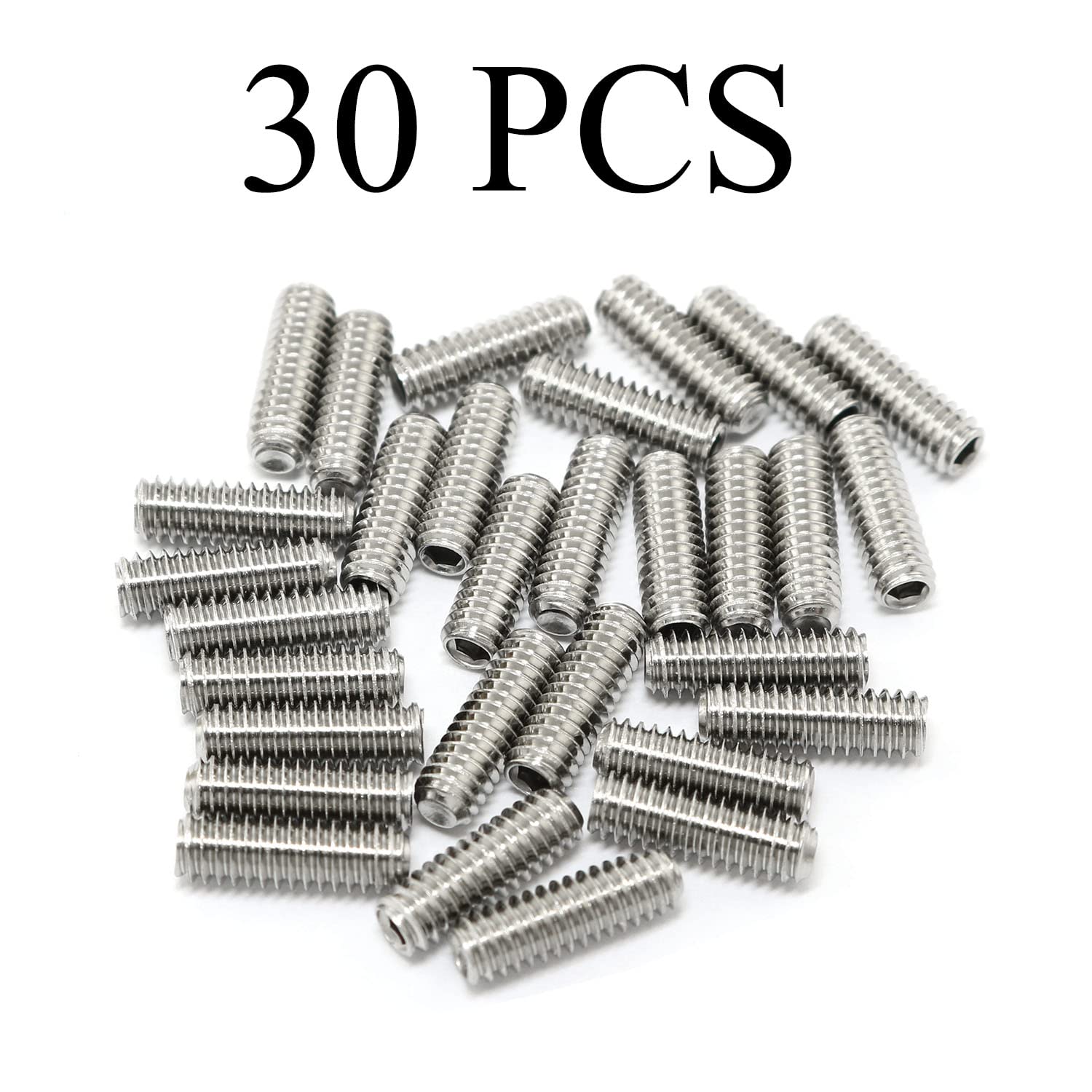 Pro Bamboo Kitchen 30pcs Socket Set Screws Stainless Steel American Standard Machine Headless Screw 8-32 x 1/2"