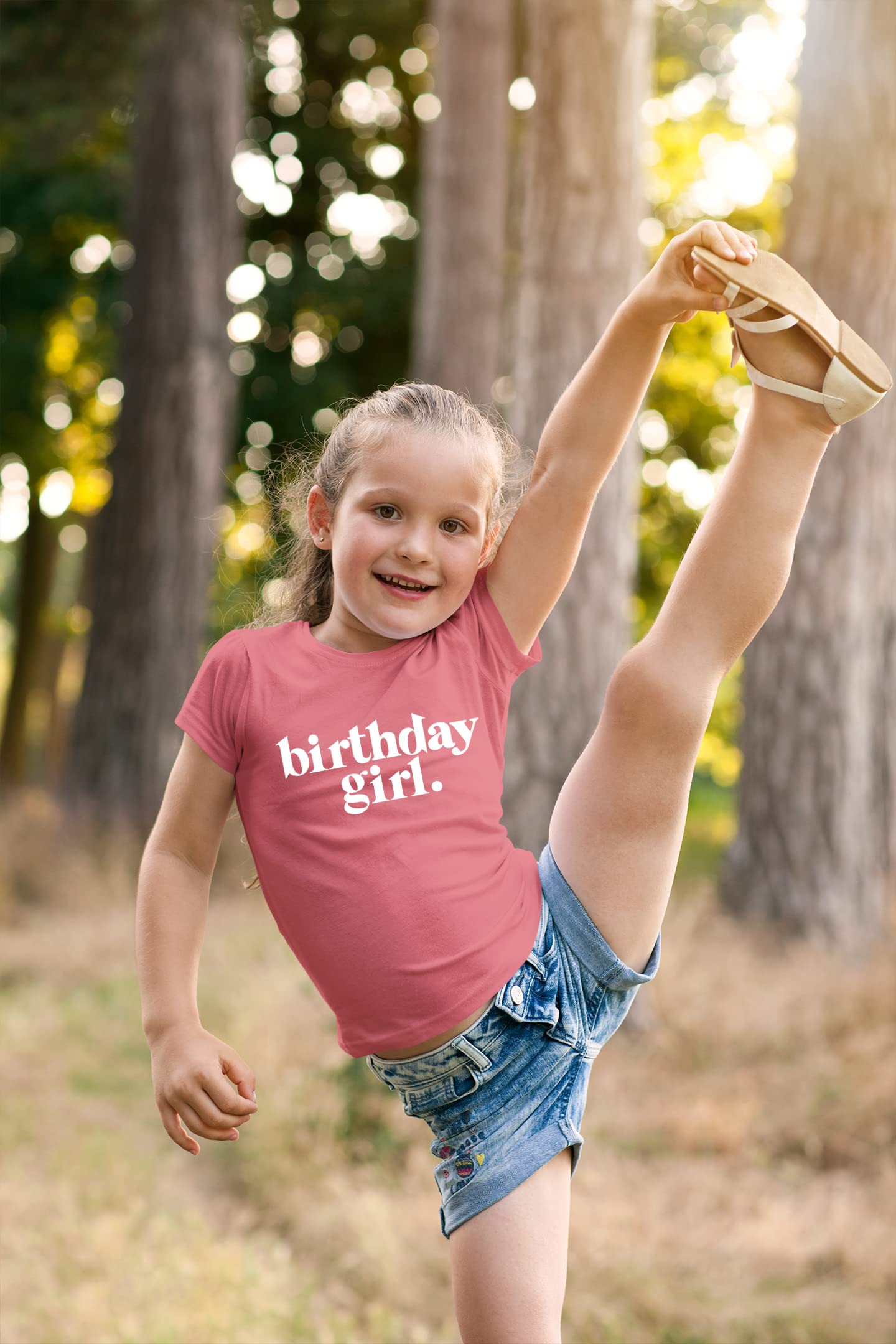 Birthday Girl Shirt Outfit Year Old Kids for Toddler 1st 2nd 3rd 4th 5th 6th 7th (Mauve, 12 Months)