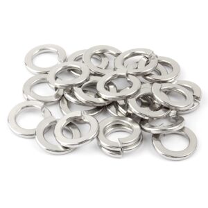 FASTENER TREE M10 Split Lock Washers, 304 Stainless Steel Spring Lock Washer for Bolts 50PCS