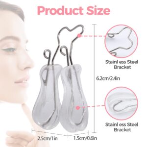 Nose Shaper,Nose Slimmer Lifter Clip - Nose Shaper for Wide Noses - Stainless Steel Clip with Soft Silicone Pads - Nose Corrector Clip for Men, Women