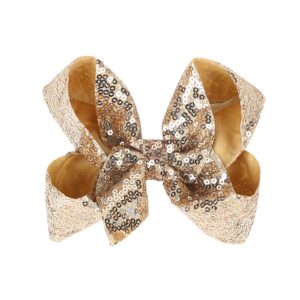 xansema 5 inches sequins large bows alligator hair clip hair barrettes accessories for women teens girls kids