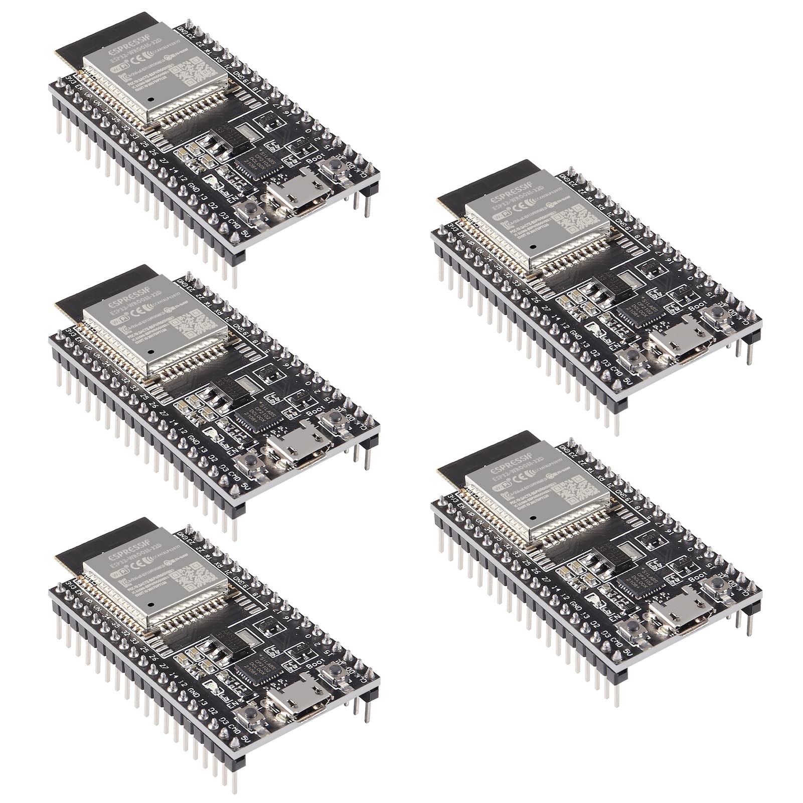 Shutao 5PCS ESP32-DevKitC Core Board ESP32 Development Board ESP32-WROOM-32D ESP32-WROOM-32 WiFi+Bluetooth Compatible with NodeMCU-32