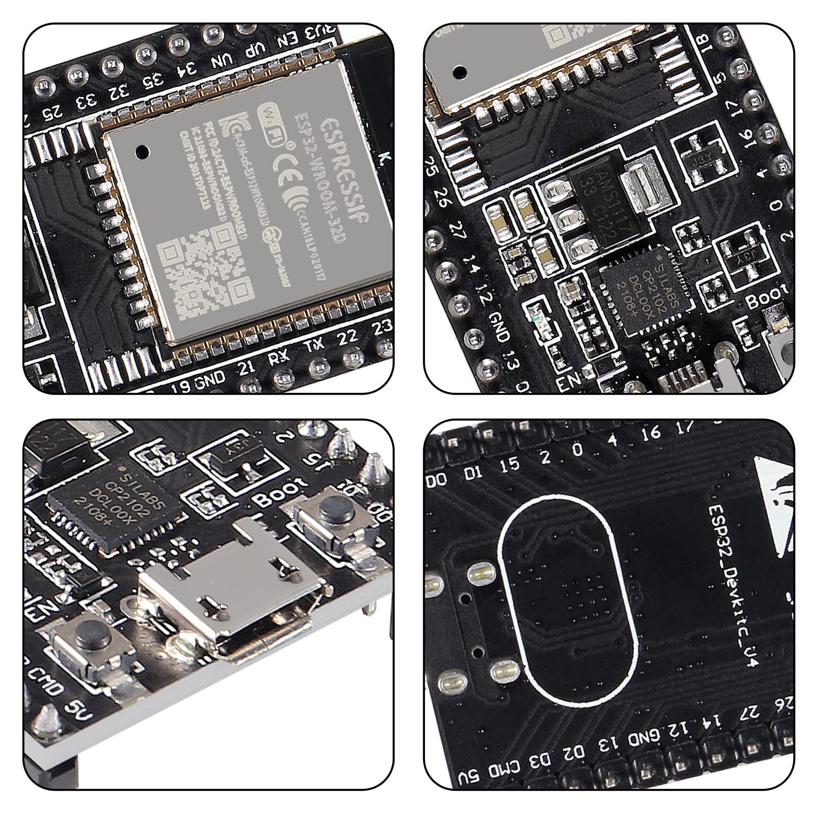 Shutao 5PCS ESP32-DevKitC Core Board ESP32 Development Board ESP32-WROOM-32D ESP32-WROOM-32 WiFi+Bluetooth Compatible with NodeMCU-32