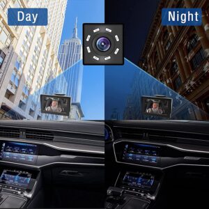 Baby Car Mirror, Car Baby Monitor with Camera, 4.3 inch Night Vision Monitor Anti-Shake Camera 360°Adjustable Easy Observe and Install, Baby Car Camera for Back Seat Rear Facing View Infant