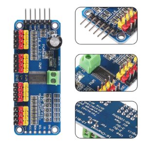 5Pcs PCA9685 16 Channel 12-bit PWM Servo Motor Driver Board I2C interface Controller PCA9685 module Raspberry Pi Shield Module Servo Shield