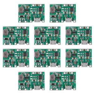 10pcs tp4056 3.7v 4.2v 9v 5v 2a adjustable dc-dc step up boost module 18650 lithium li-ion battery charger discharge power board diy kit parts