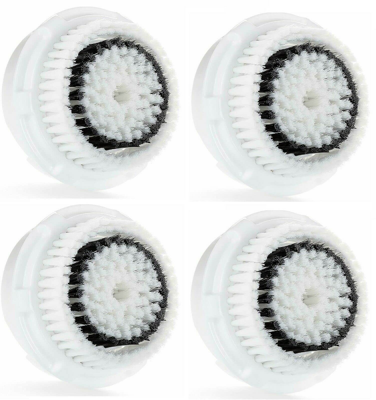 PurrsianKitty Facial Cleansing Sensitive Brush Heads Replacement Compatible with Clarisonic (4-Pack), 4 x Sensitive Replacement Cleansing Heads, for Clogged and Enlarged Pores