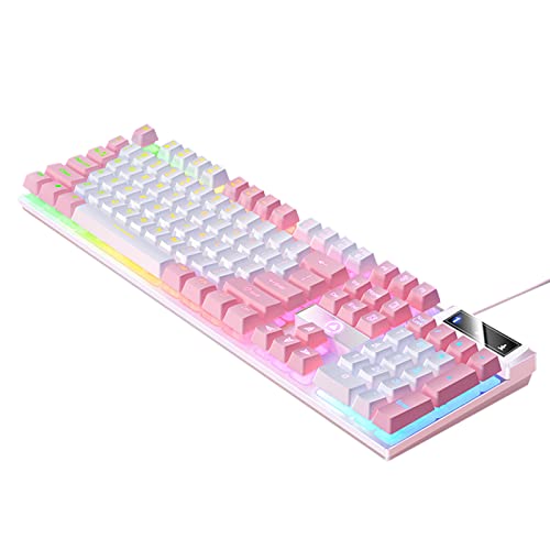 Keyboard K500 Wired Keyboard Backlight Mechanical Feel Color Matching 104 Keys Computer E-Sports Gaming Keyboard for Desktop PC Keyboard Computer Peripherals