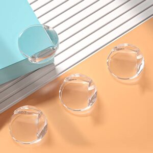 safelon 16pcs transparent corner protector, childproof table corner guard, use acrylic scotch tape unobtrusive