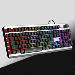 MuYiYi11 Adapter K002 Gaming KeyboardLights Backlight 104 Keys Mechanical Wired PC Keyboard for Gamers Gaming Keyboard for PC Computer Peripherals