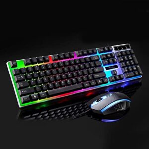 MuYiYi11 Keyboard 1 Set G21 Wired Keyboard Sensitive Plug Play Backlight 1600 Mouse for Computer Gaming Keyboard for E-Sports Computer Peripherals