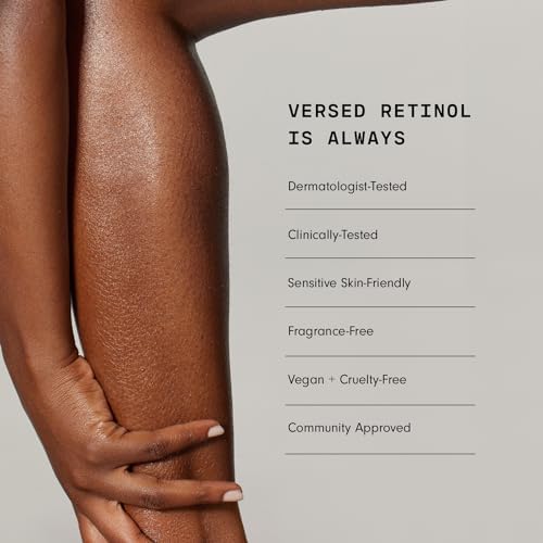 Versed Press Restart Retinol Body Lotion - Skin Firming Lotion with Cocoa Butter, Squalane & Vitamin E - Lightweight All-Over Body Moisturizer for Dark Spots and Aging Dry Skin (6 oz)