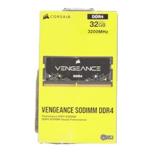 CORSAIR Vengeance SODIMM DDR4 RAM 32GB (1x32GB) 3200MHz CL22-22-22-53 1.2V Intel AMD Laptop Notebook Memory - Black (CMSX32GX4M1A3200C22)