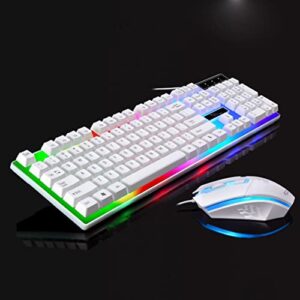 MuYiYi11 Keyboard 1 Set G21 Wired Keyboard Sensitive Plug Play Backlight 1600 Mouse for Computer Gaming Keyboard for E-Sports Computer Peripherals