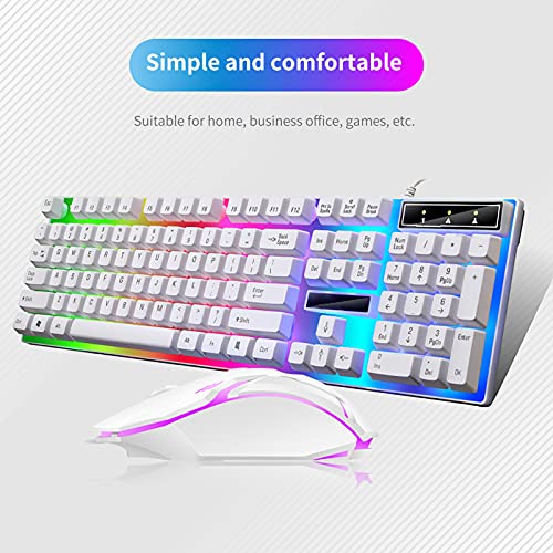 MuYiYi11 Receiver 2Pcs/Set G21B Office Mouse Backlight Wired USB Mechanical Gaming Keyboard Mouse for Office Office Mouse for Home Computer Peripherals